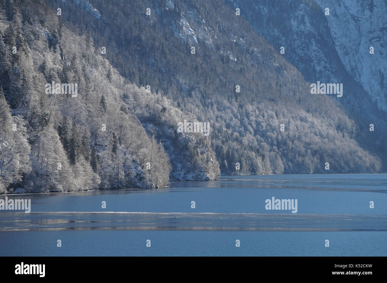 The Königssee in winter Stock Photo - Alamy