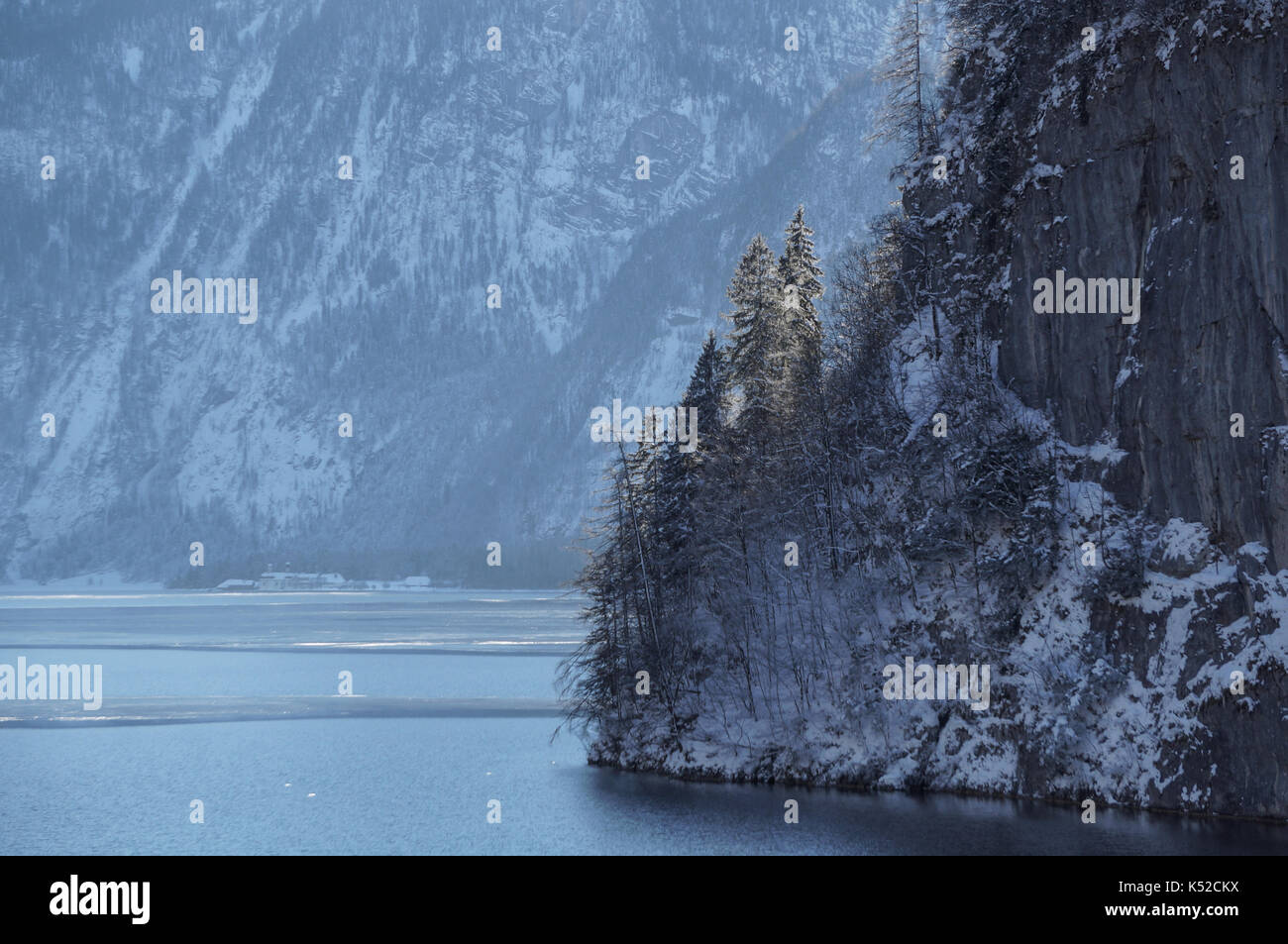 The Königssee in winter Stock Photo - Alamy