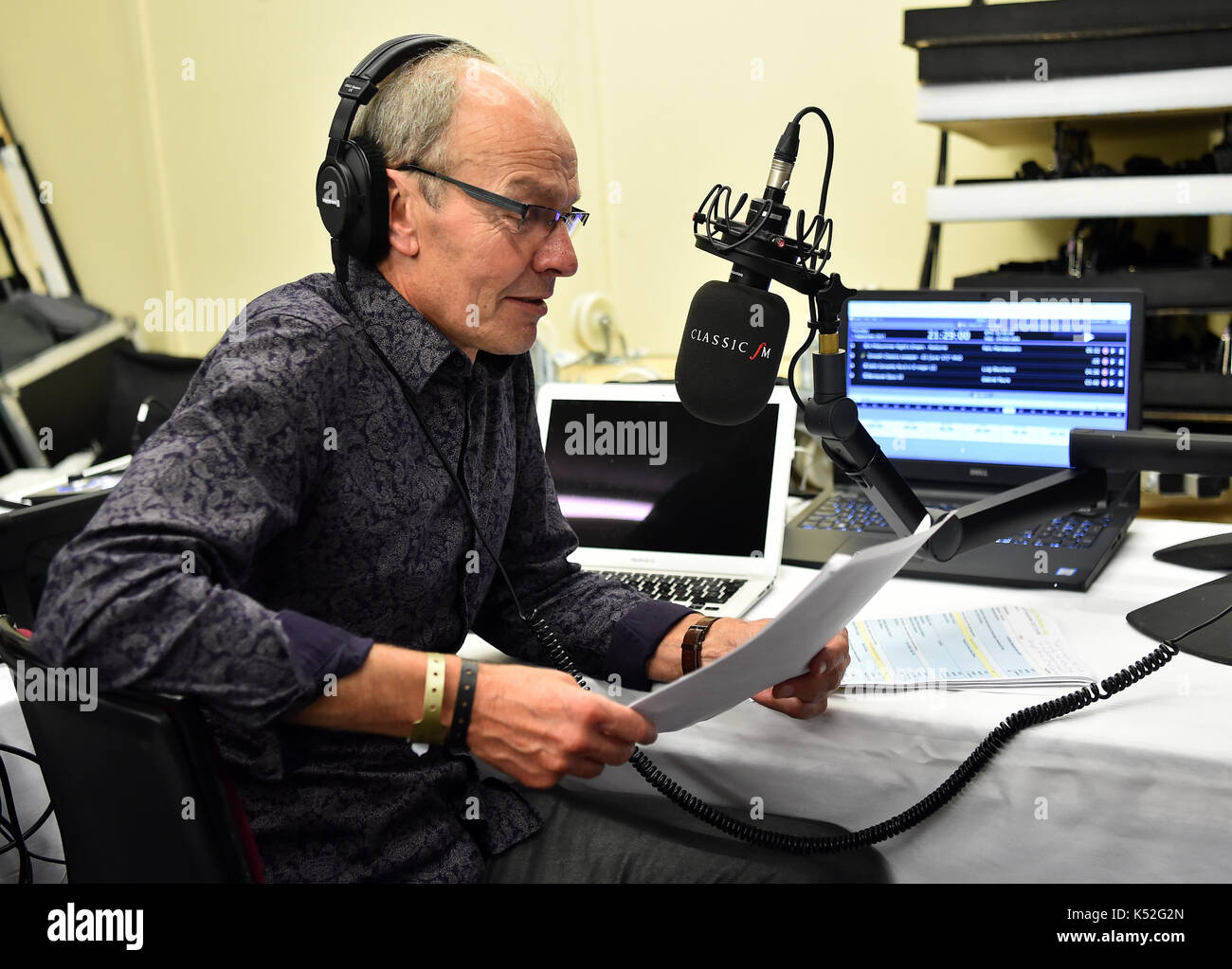 John Brunning on air during Classic FM's 25th Birthday concert at the ...
