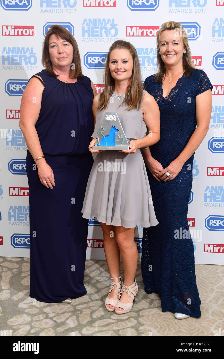 Bransby Horses reps Jo Snell, Carrie Sykes and Rachel Jenkinson accept ...