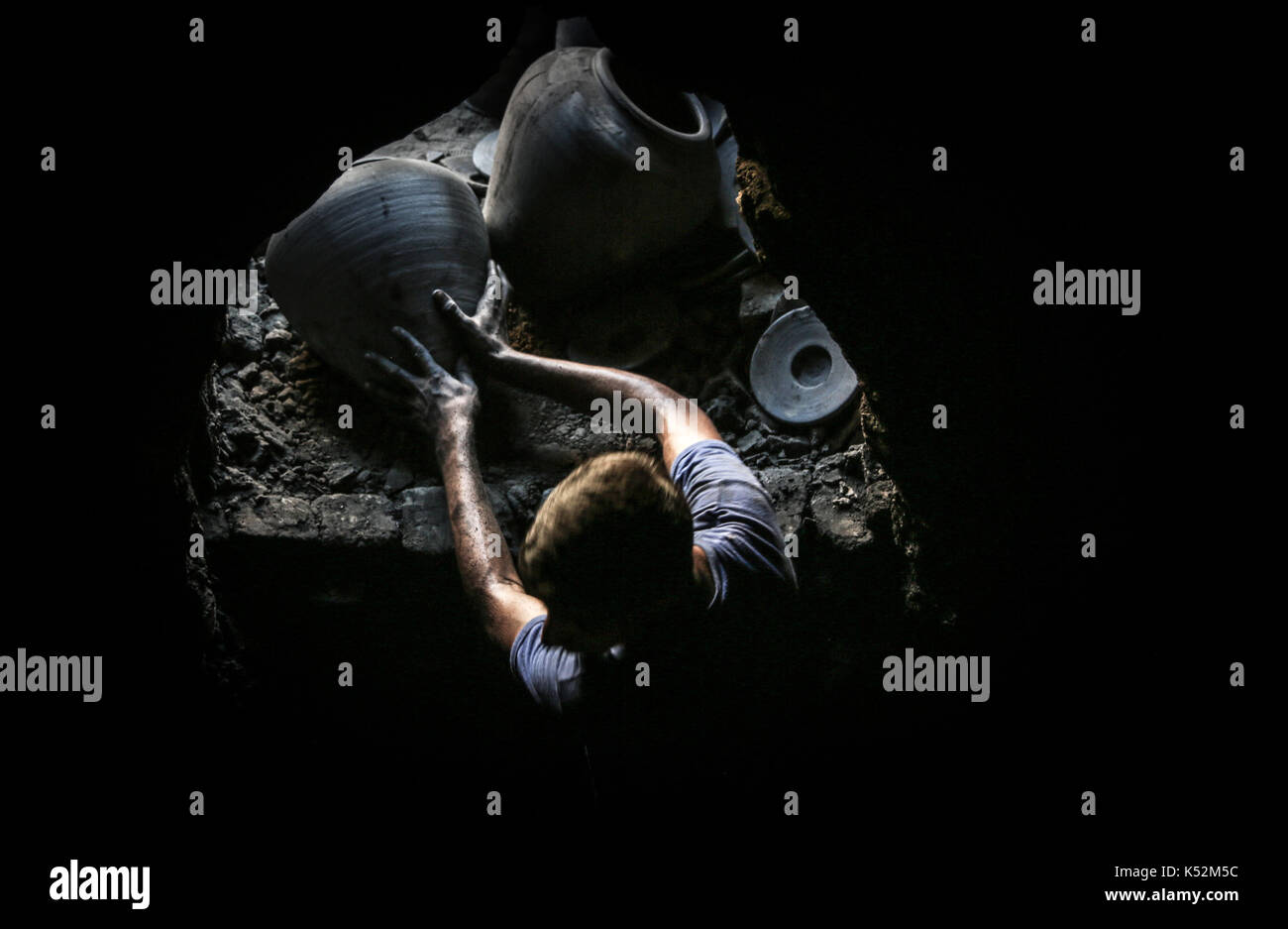 Gaza. 07th Sep, 2017. The oldest pottery work shop. Pottery is an ...