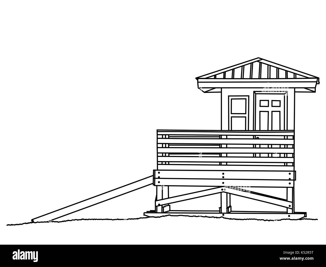 Beach Collection The Lifeguard Shack Stock Photo - Alamy