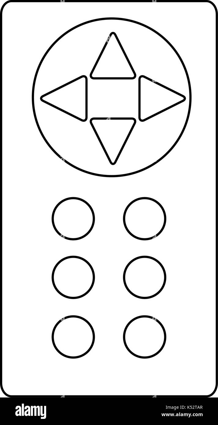 remote control for tv or media center device symbol Stock Vector Image ...