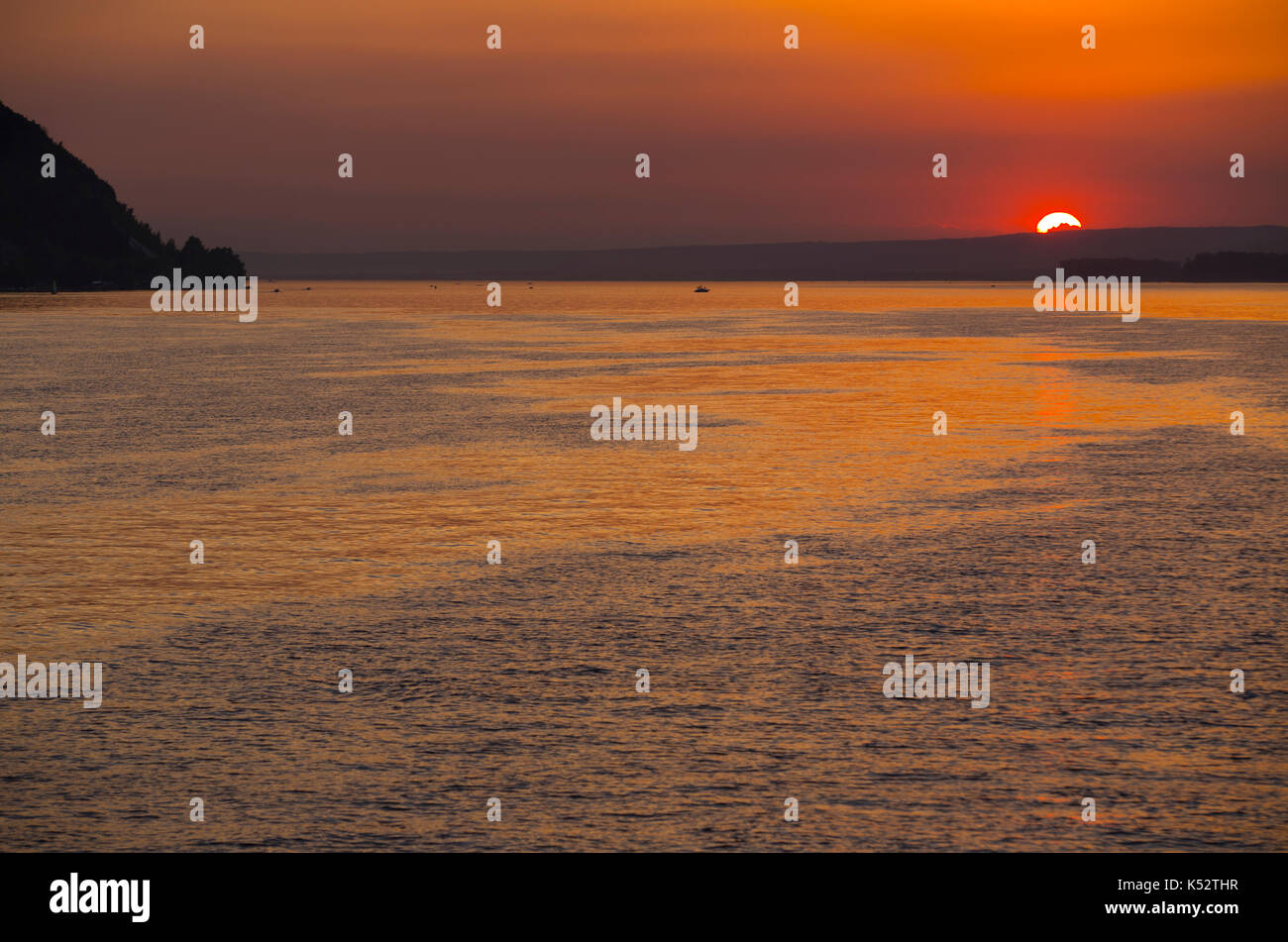 Sunset on Volga Stock Photo - Alamy