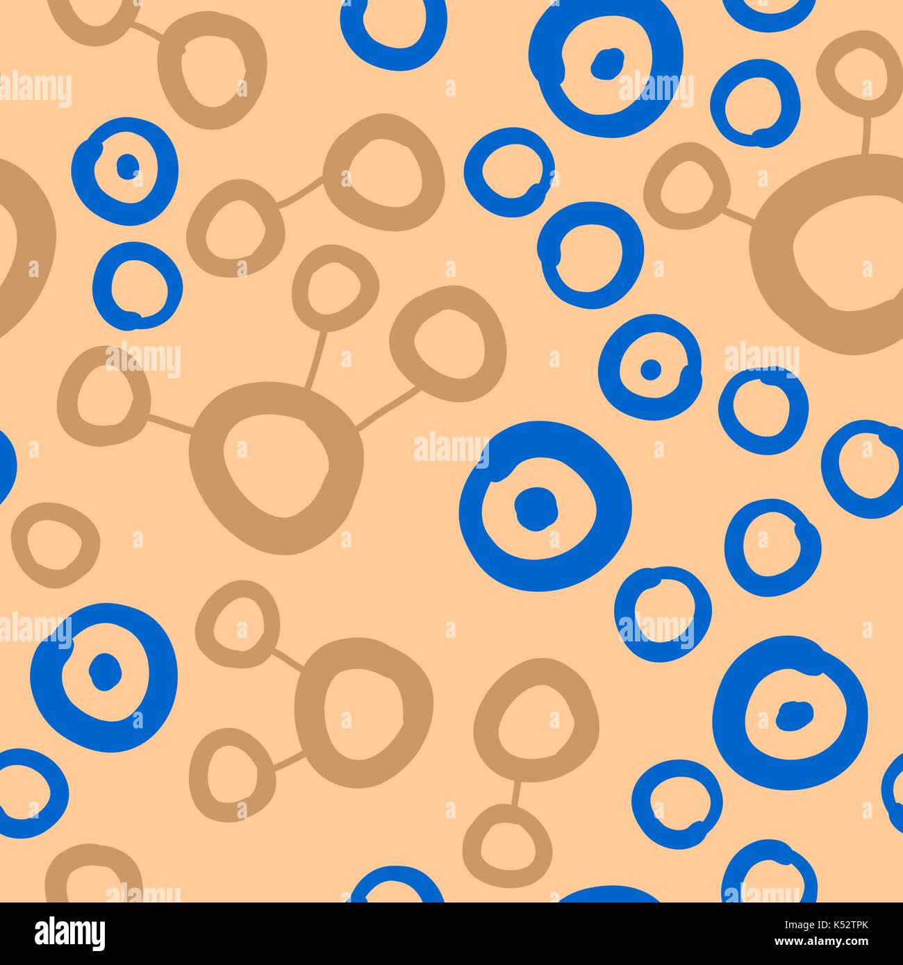Warm milk Color. Connected spots pattern in color. Seamless Wallpaper ...