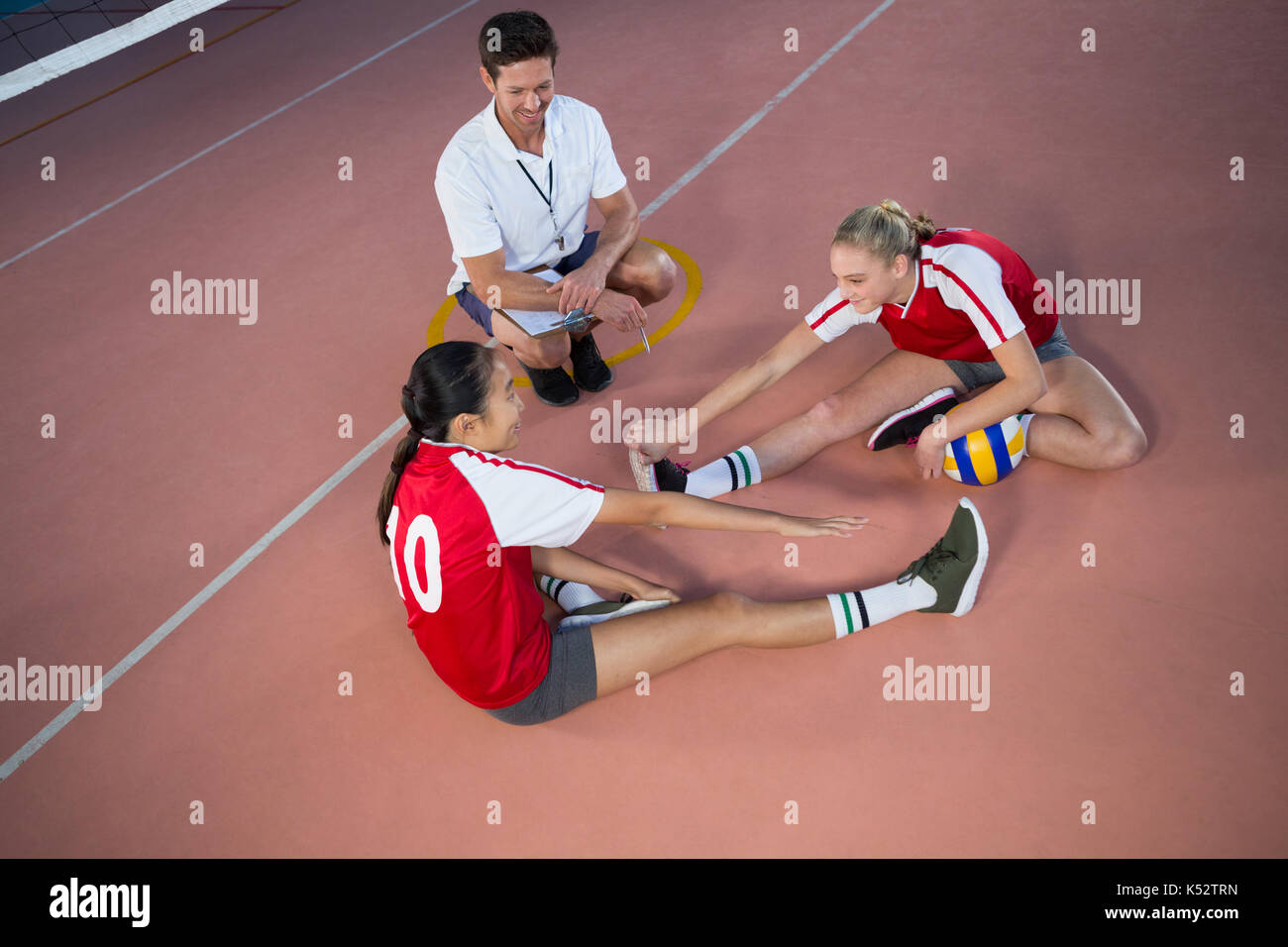 Volleyball Girls Stretching