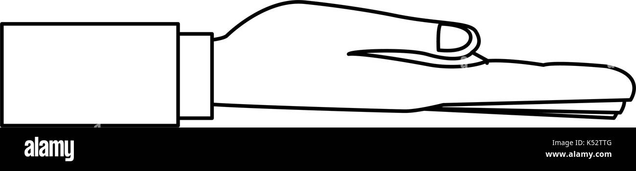 extended hand ready to accept gesture Stock Vector Image & Art - Alamy