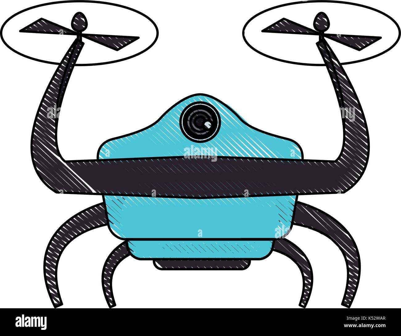 drone with action camera front view Stock Vector Image & Art - Alamy