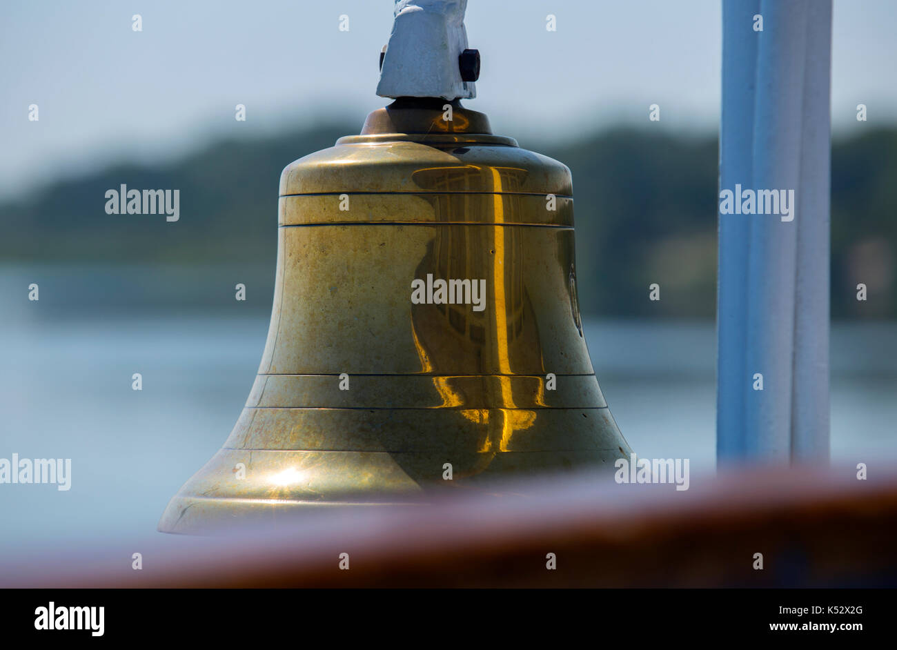 Ship bell on a cruise river ship Stock Photo - Alamy