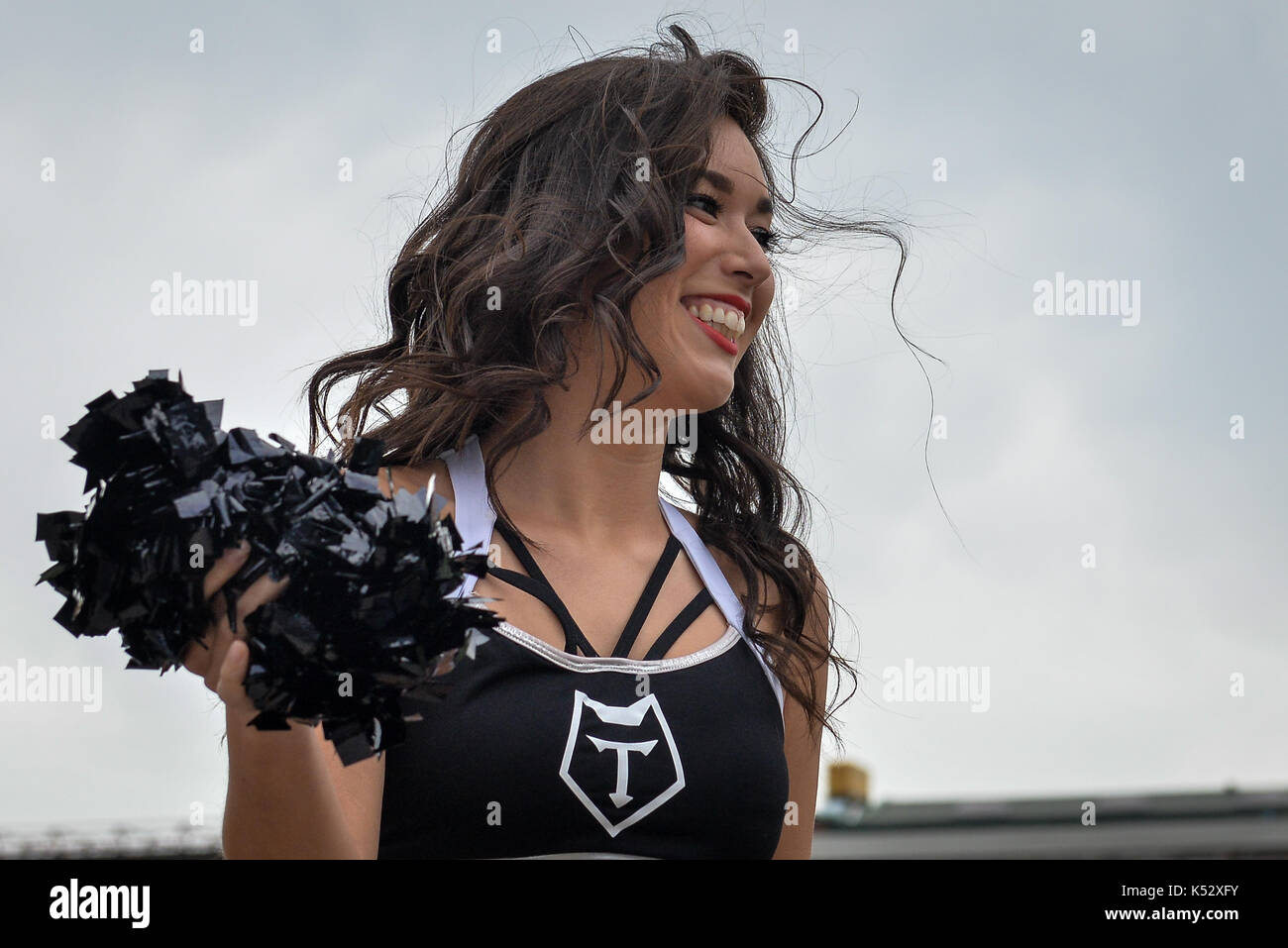 September 02, 2017. Toronto, Canada - Cheerleader on the field before ...