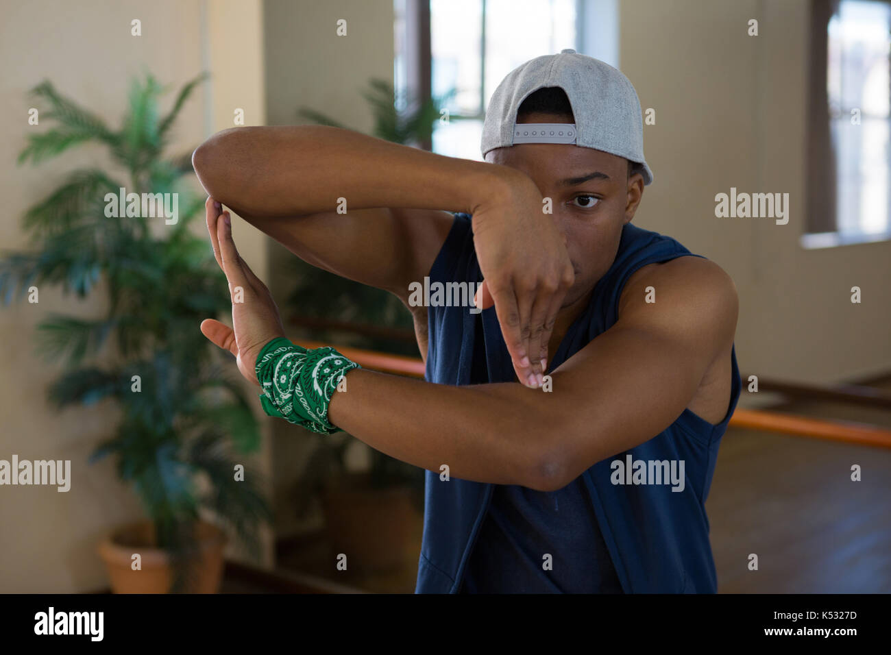 Male dancer practicing in dance studio Stock Photo - Alamy