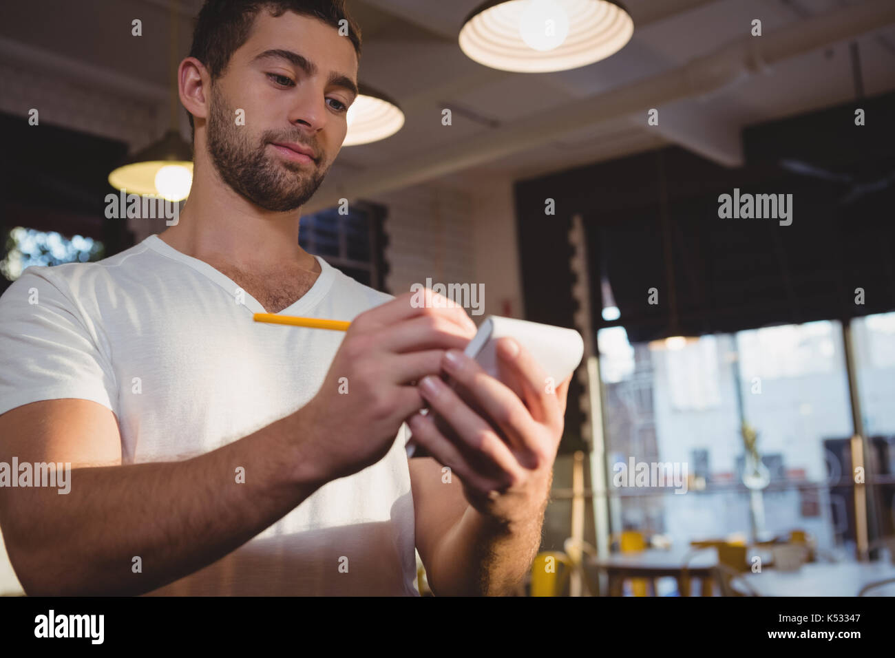 Taking order cafe using hi-res stock photography and images - Alamy
