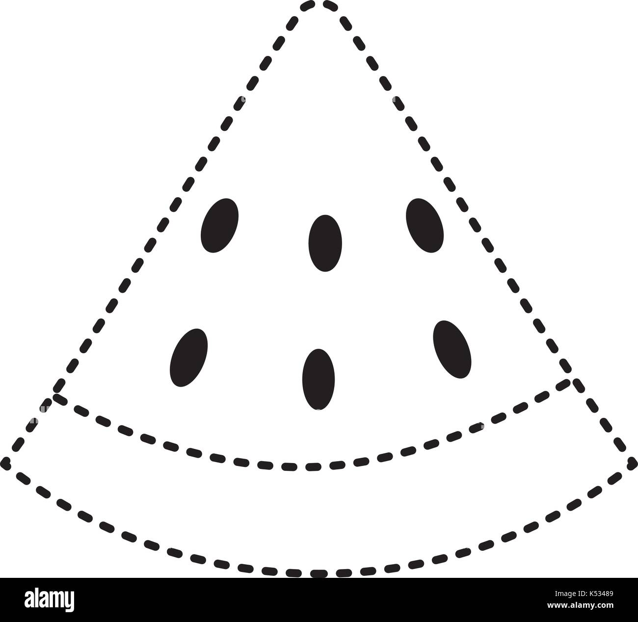 dotted shape delicious watermelon organic fruit nutrition Stock Vector ...