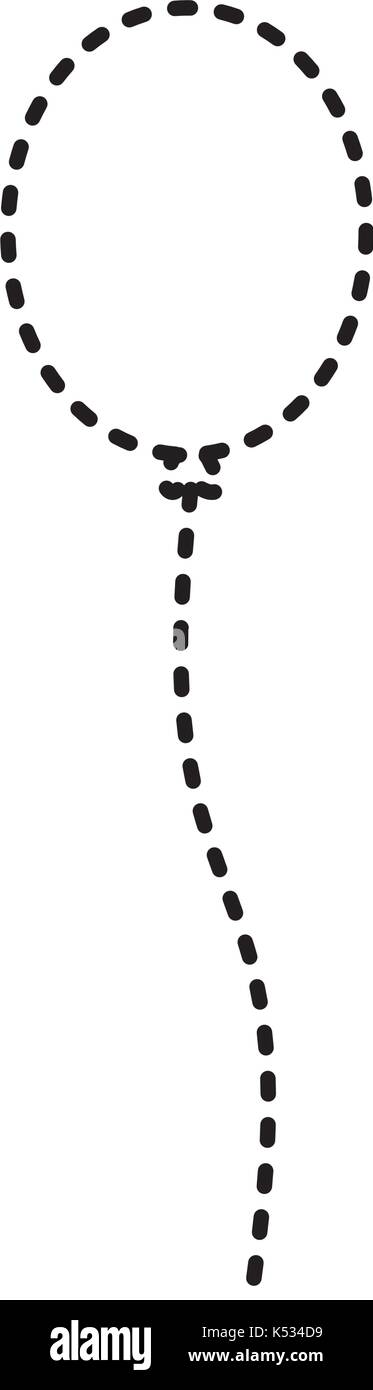 dotted shape funny balloon decoration design flying Stock Vector Image ...