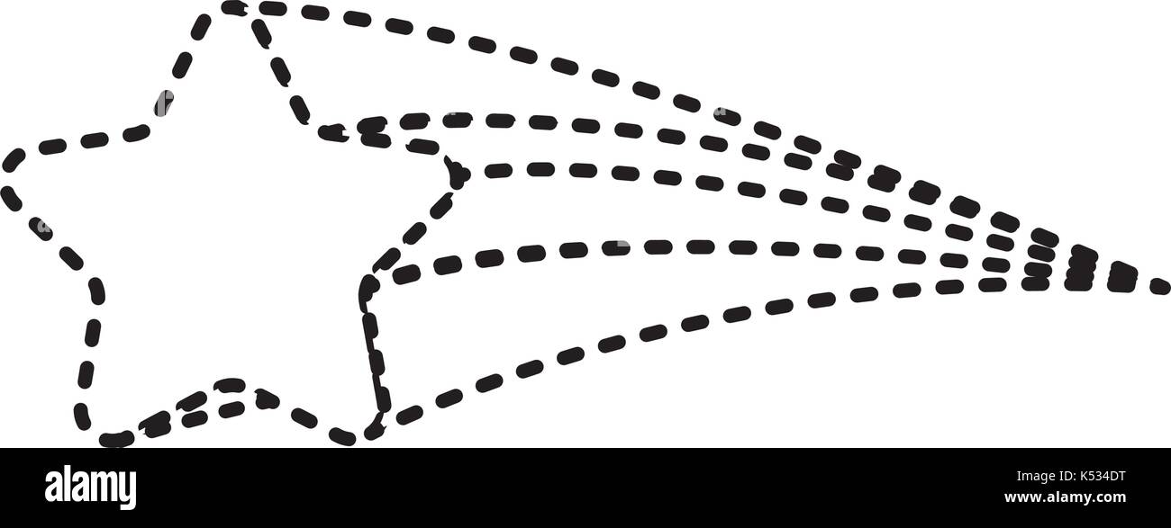 dotted shape shooting star shiny in the sky Stock Vector Image & Art ...