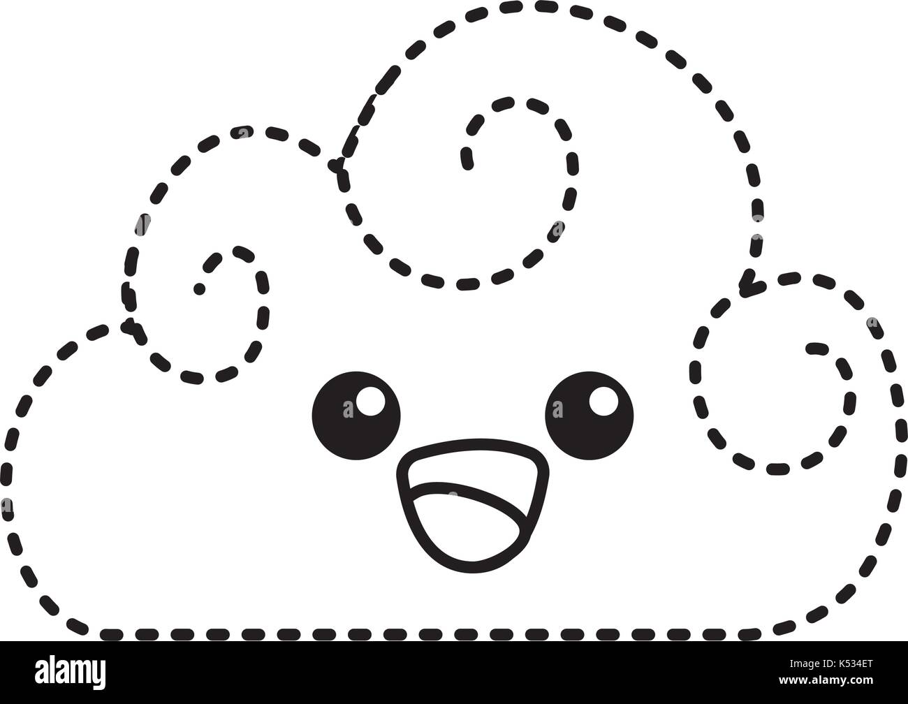 Happy Cloud Clipart Black And White