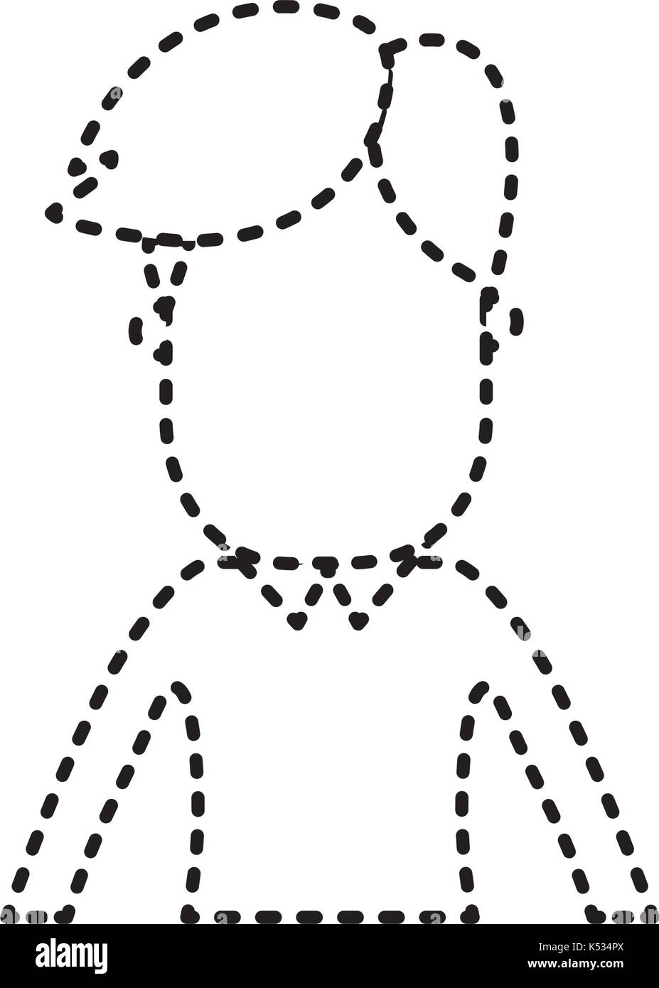 dotted shape man with hairstyle design and clothes Stock Vector Image ...