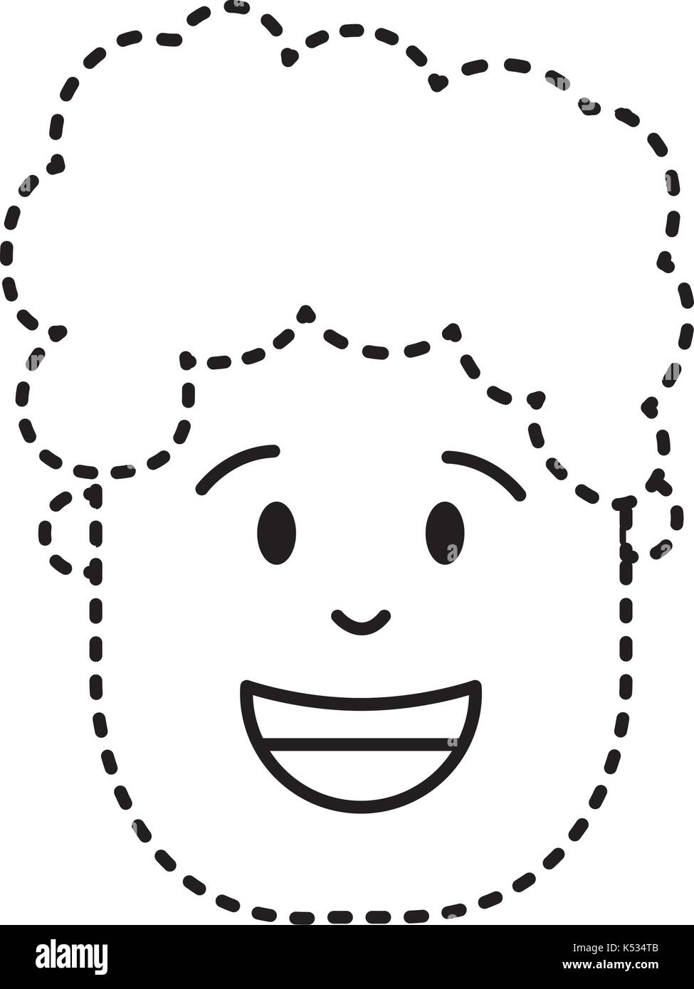 dotted shape man head with hairstyle design Stock Vector Image & Art ...