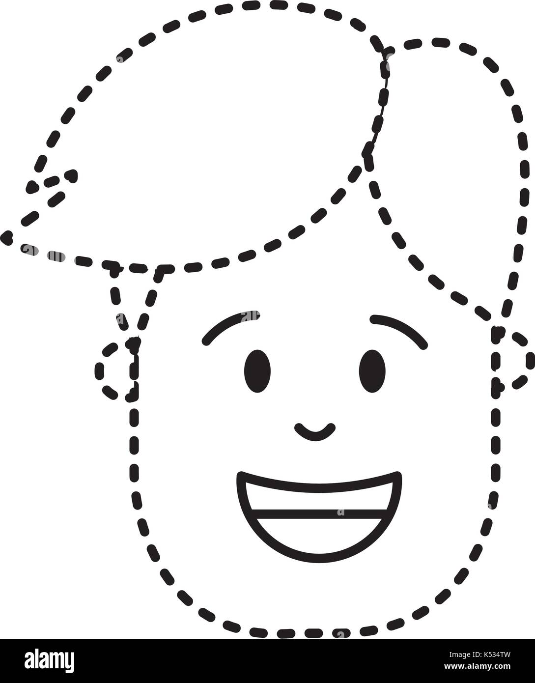 dotted shape man head with hairstyle design Stock Vector Image & Art ...