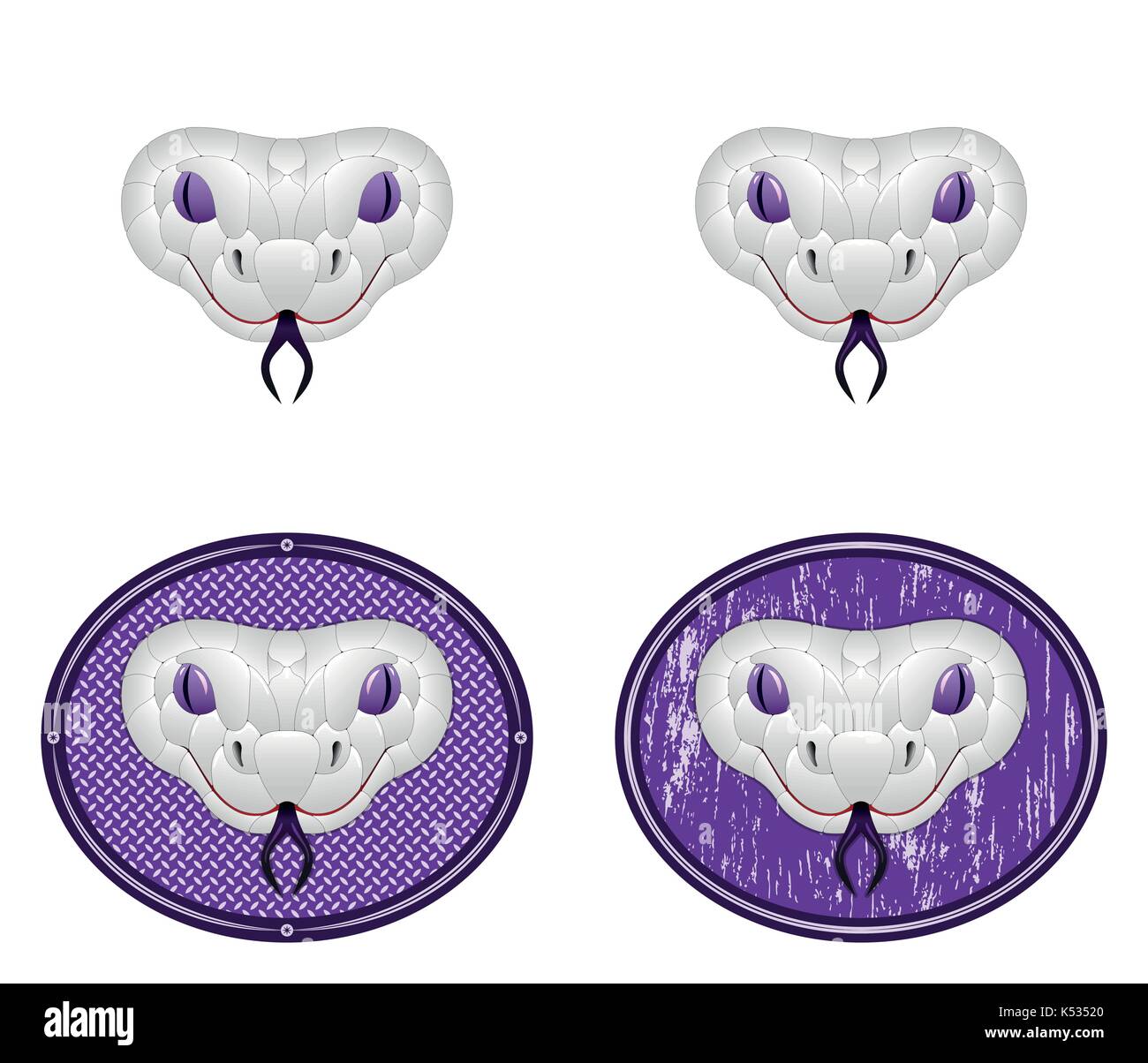 White snake head, vector illustration of snake head Stock Vector Image ...