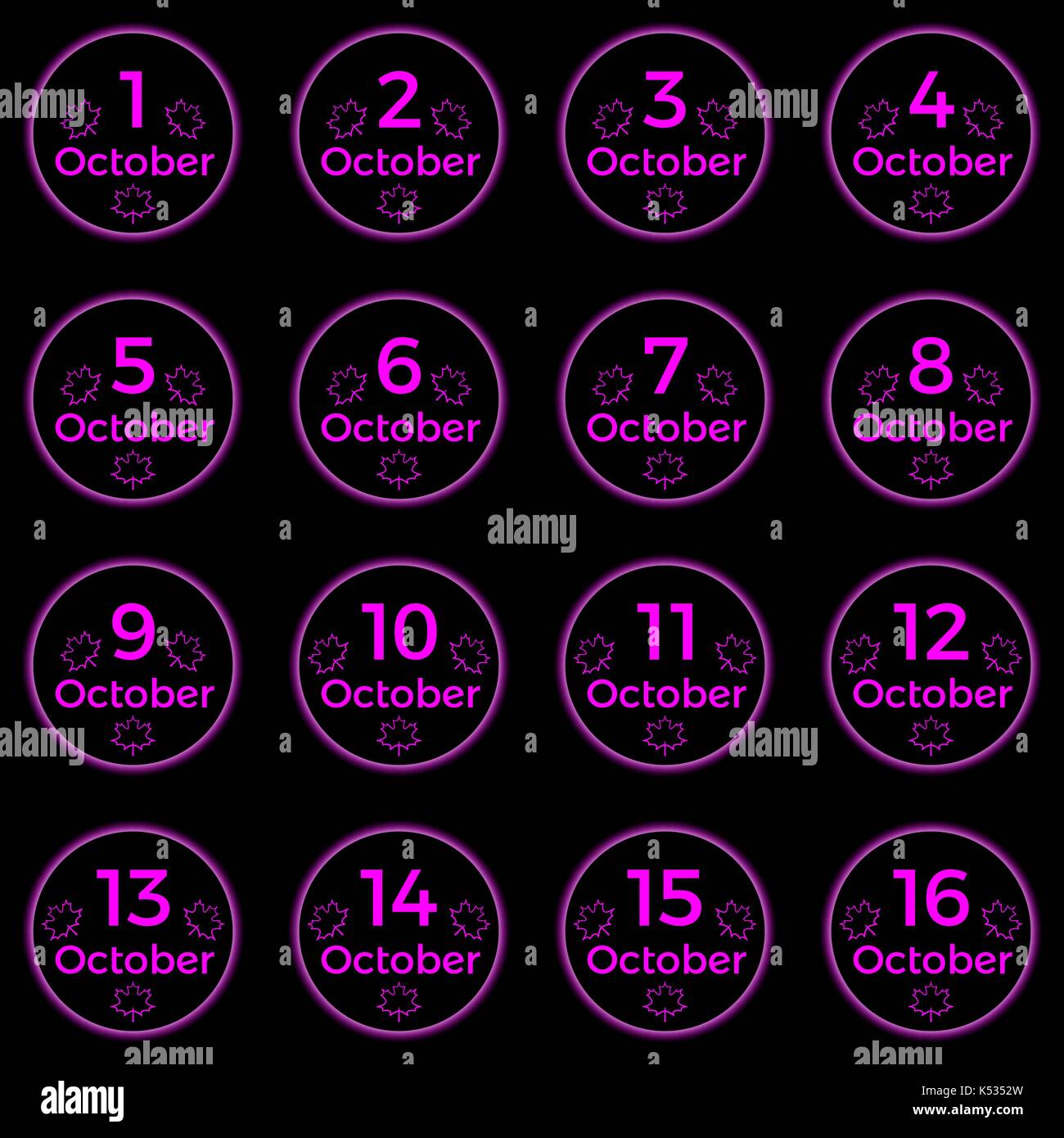 October month collection background hi-res stock photography and images ...