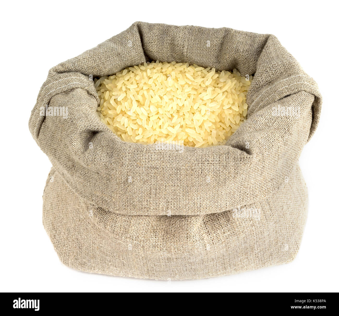 bag full of parboiled rice Stock Photo - Alamy