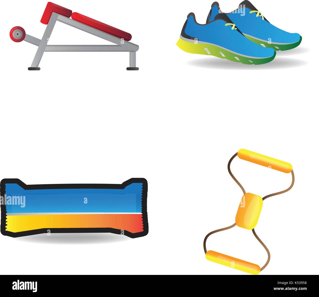 Fitness object icons Stock Vector Image & Art - Alamy