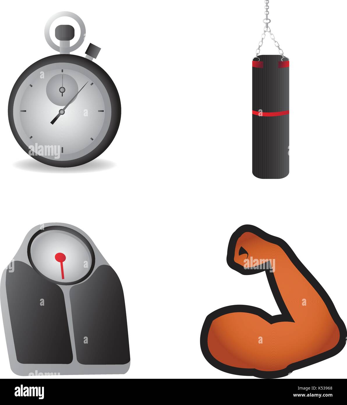 Fitness object icons Stock Vector Image & Art - Alamy