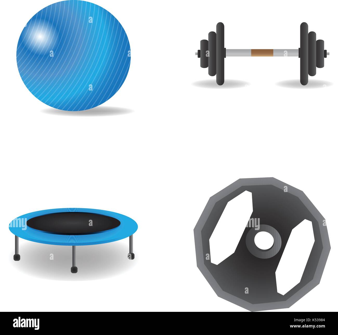 Fitness object icons Stock Vector Image & Art - Alamy