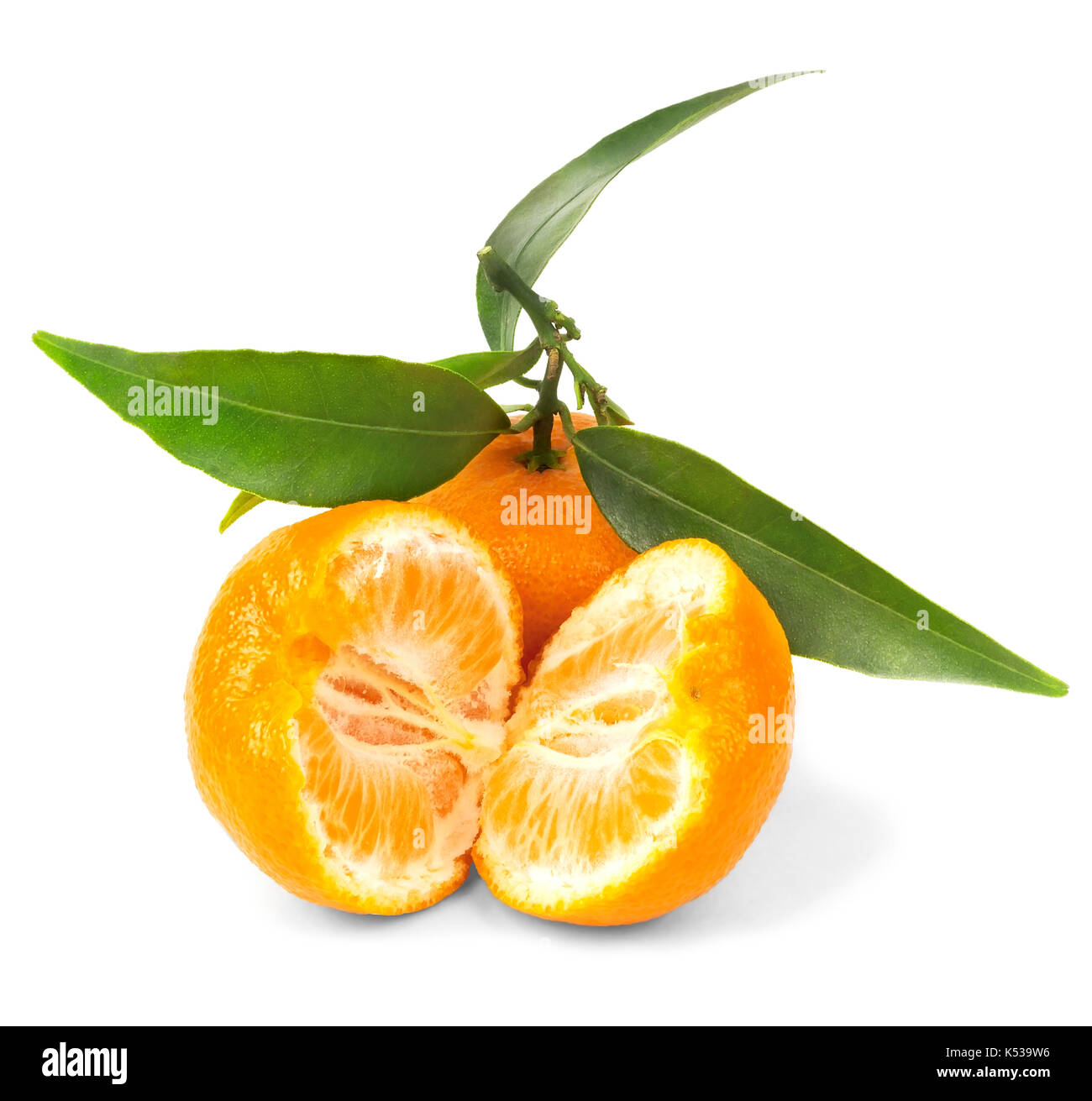 Cleaned orange mandarin Cut Out Stock Images & Pictures - Alamy