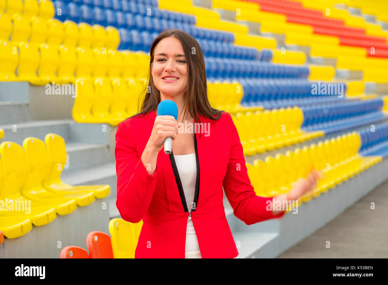Reporters interview football hi-res stock photography and images - Alamy