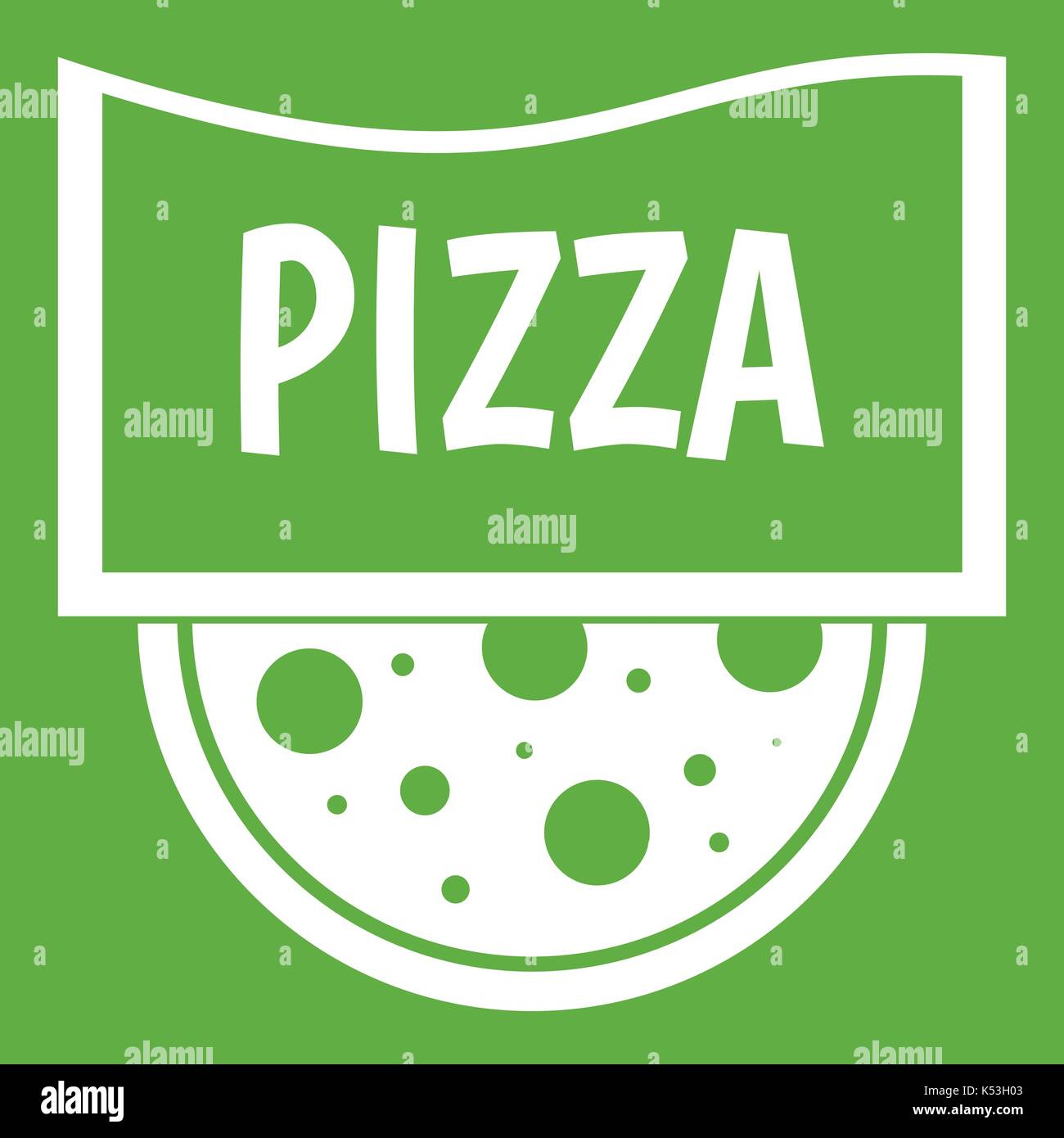 Pizza badge or signboard icon green Stock Vector Image & Art - Alamy