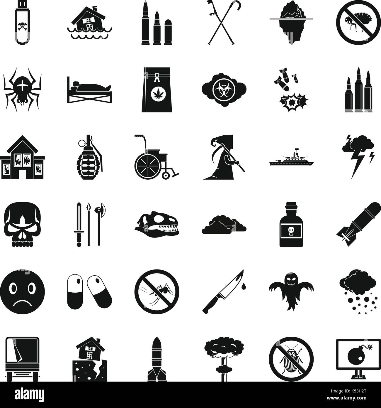 Spider icons set, simple style Stock Vector Image & Art - Alamy