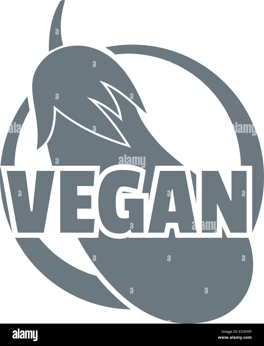 Vegan logo, simple style Stock Vector Image & Art - Alamy