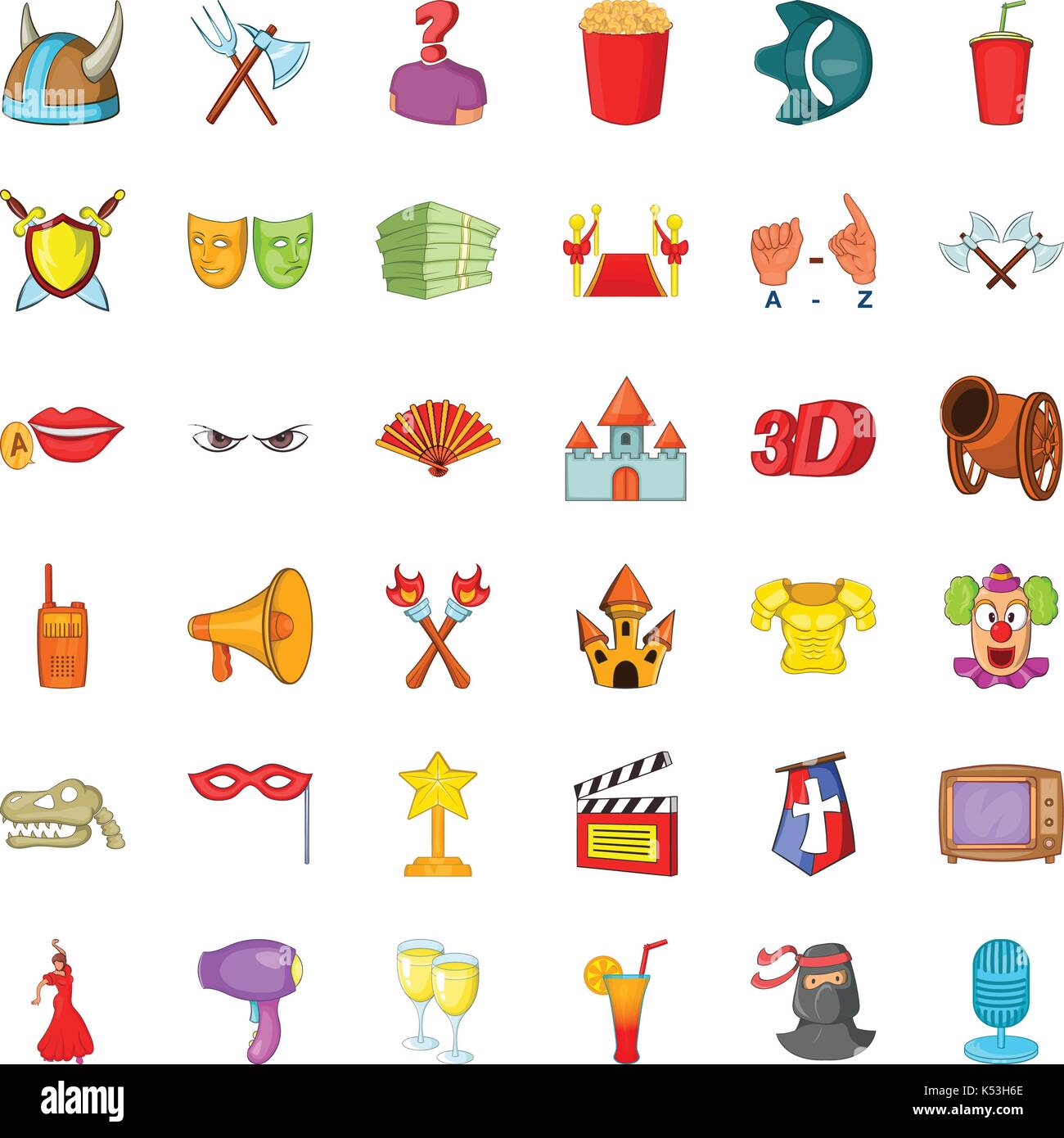 Gallery icons set, cartoon style Stock Vector Image & Art - Alamy