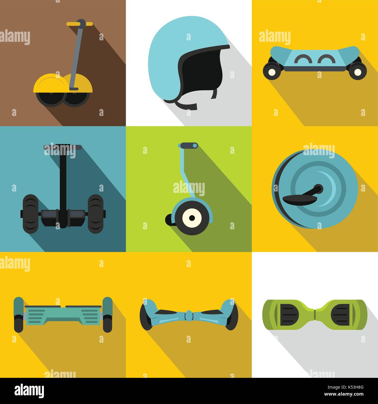 Segway icon set, flat style Stock Vector Image & Art - Alamy