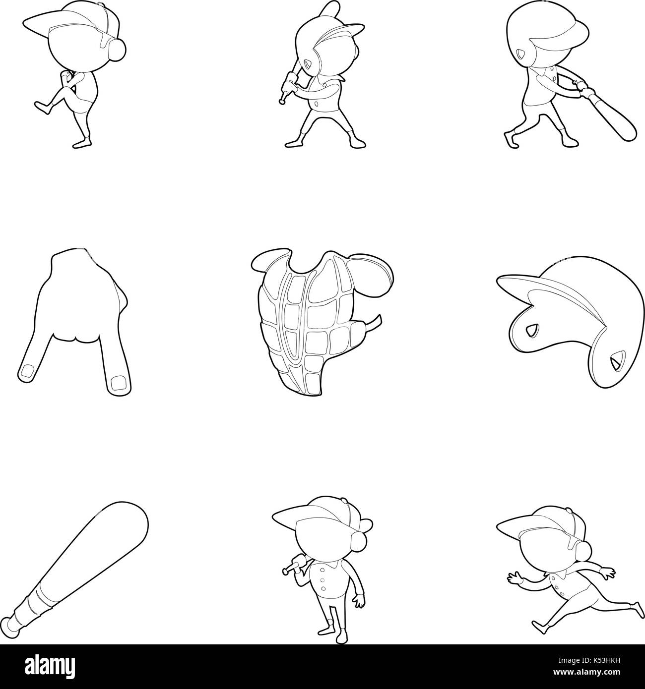 Vintage baseball glove bat ball Stock Vector Images - Alamy