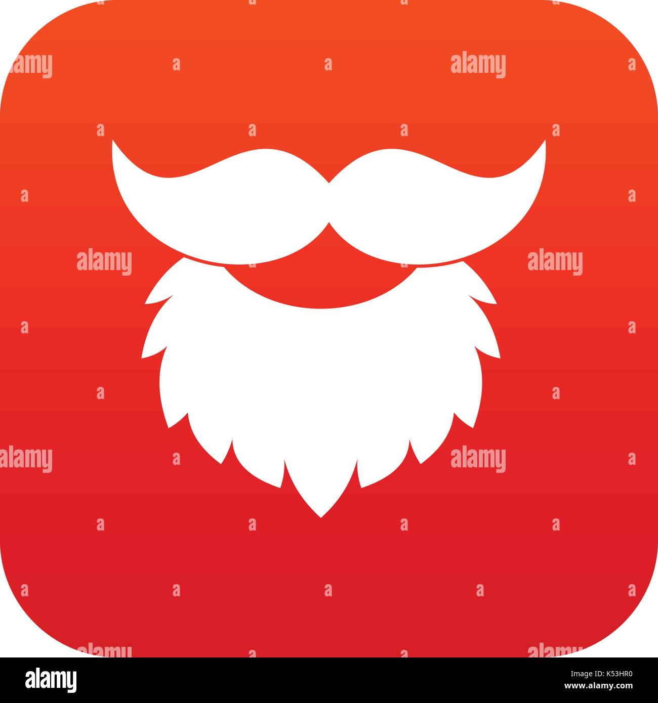 Beard and mustache icon digital red Stock Vector Image & Art - Alamy