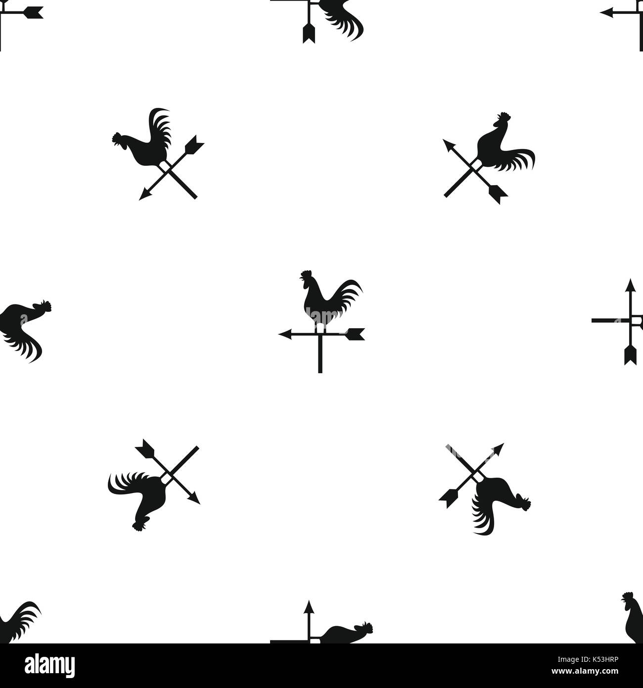 Weather vane with cock pattern seamless black Stock Vector Image & Art ...