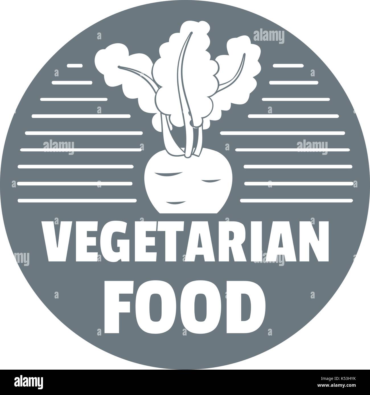 Vegetarian food logo, simple style Stock Vector Image & Art - Alamy