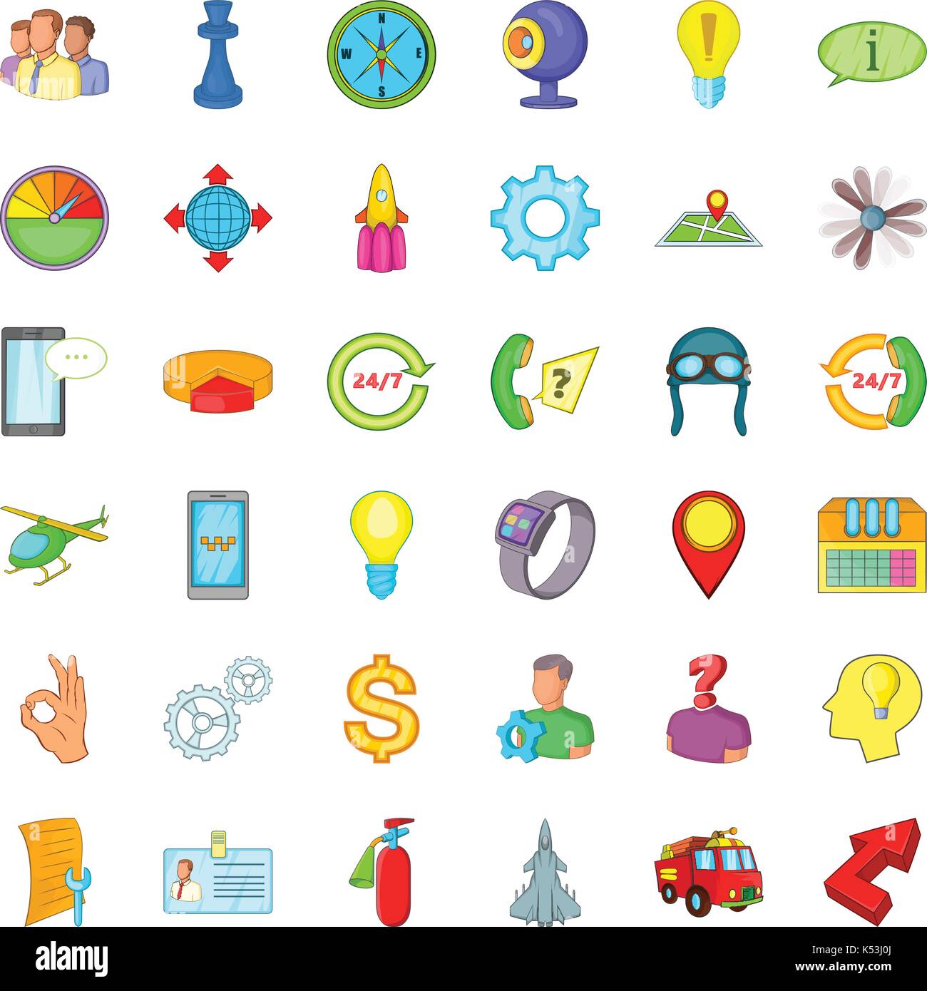 Corporate icons set, cartoon style Stock Vector Image & Art - Alamy