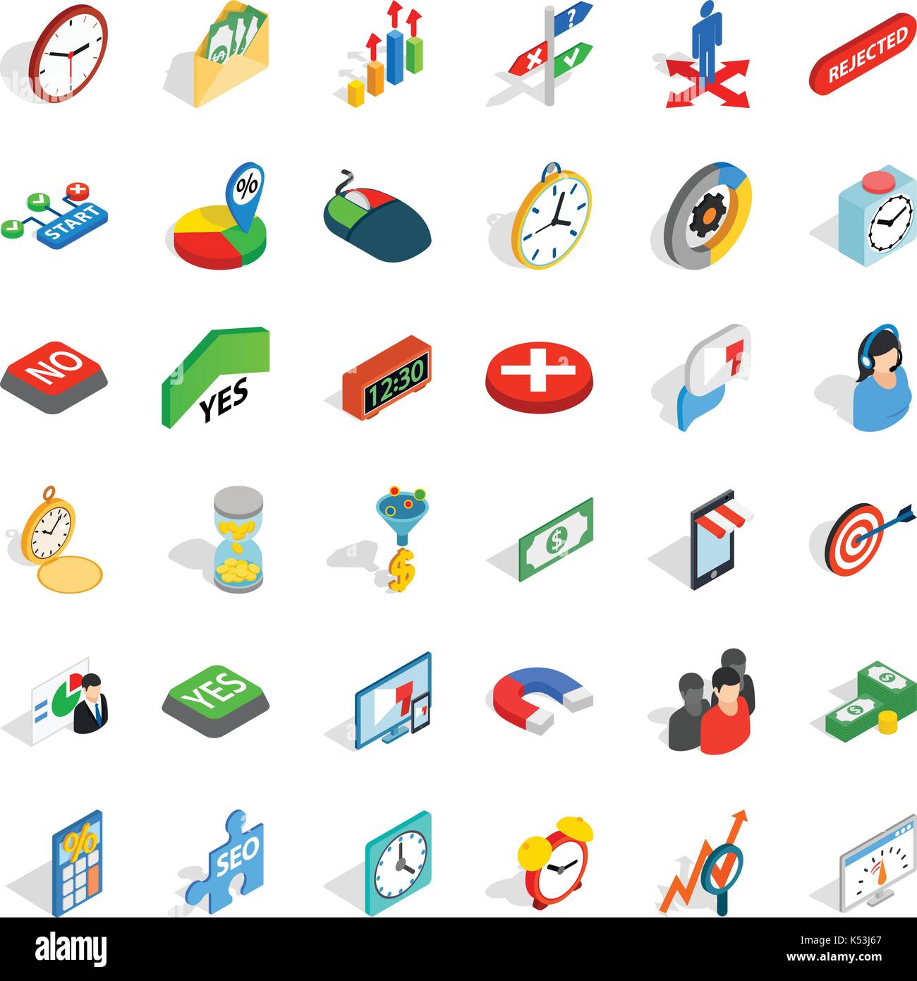 Calendar icons set, isometric style Stock Vector Image & Art - Alamy