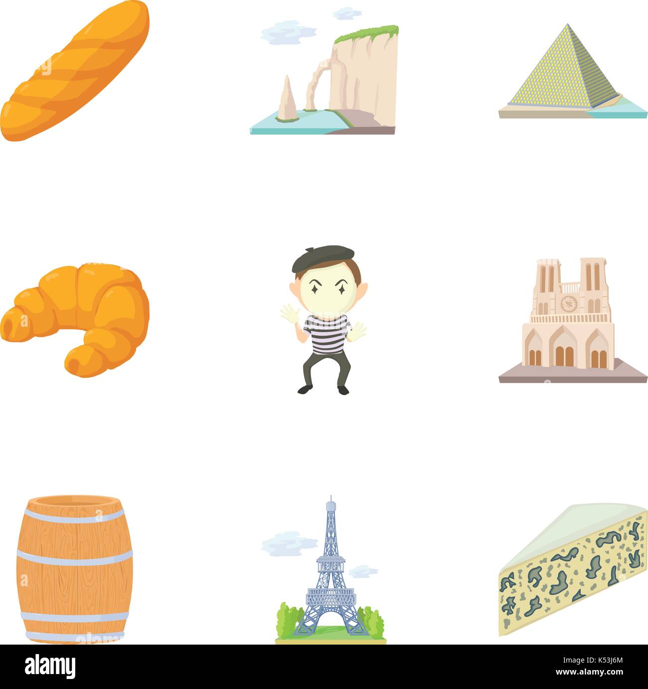 Travel to France icons set, cartoon style Stock Vector Image & Art - Alamy