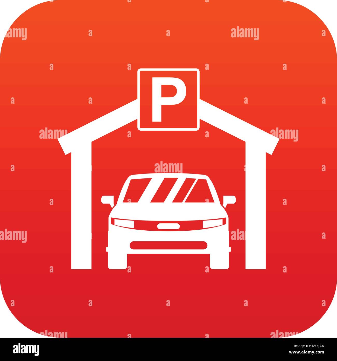 Car parking icon digital red Stock Vector Image & Art - Alamy