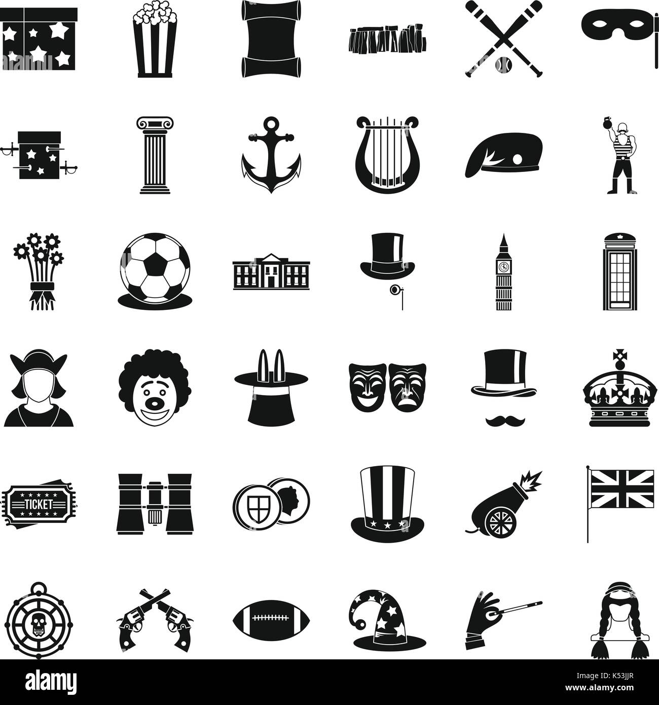 Cirque icons set, simple style Stock Vector Image & Art - Alamy