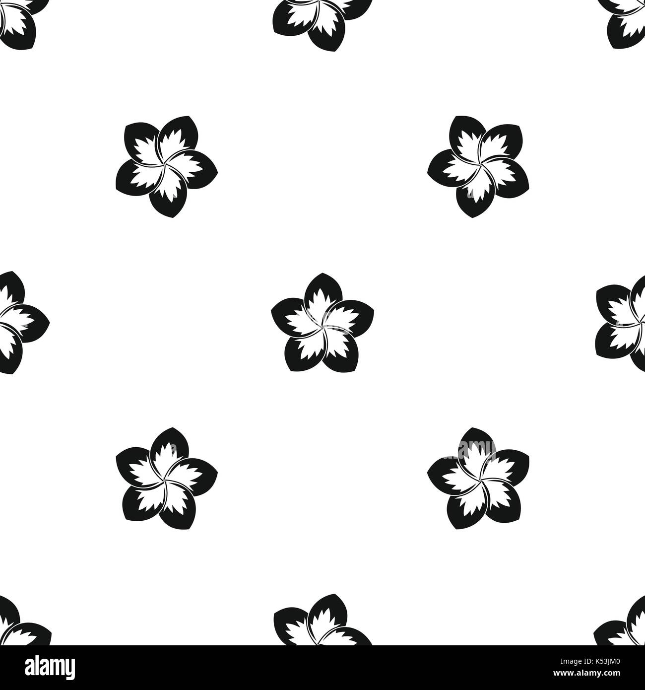 Frangipani flower pattern seamless black Stock Vector Image & Art - Alamy