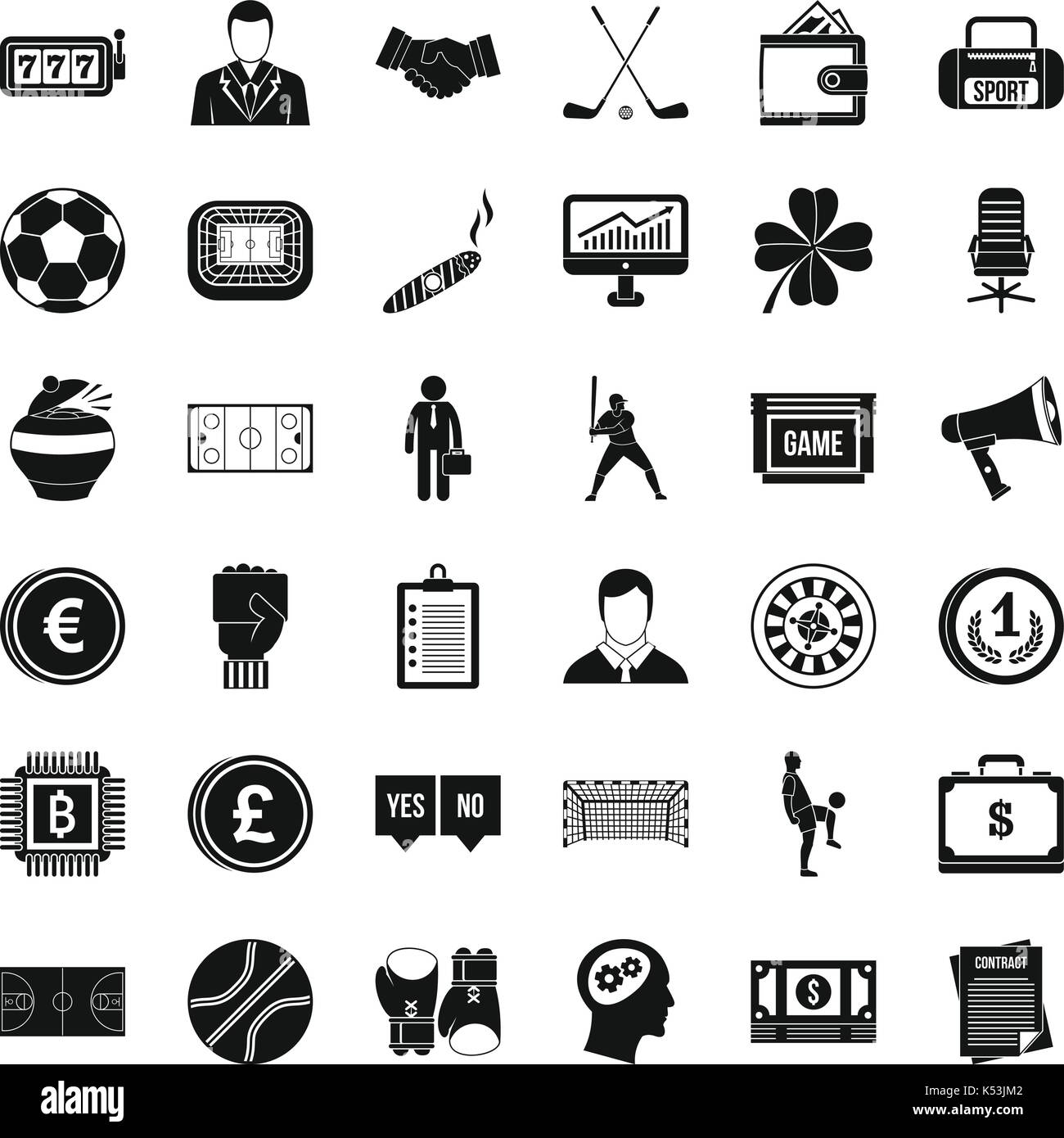 Gambling icons set, simple style Stock Vector Image & Art - Alamy