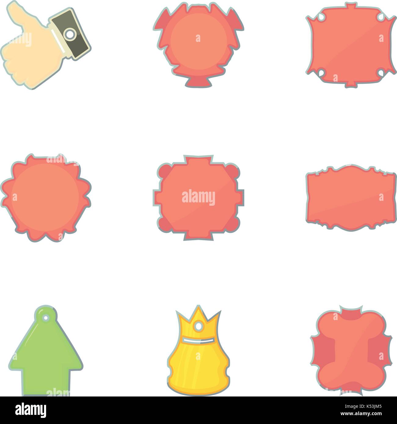 Shop tags icons set, cartoon style Stock Vector Image & Art - Alamy