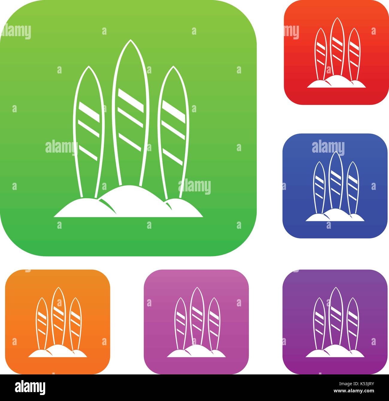 Serfing board set collection Stock Vector Image & Art - Alamy