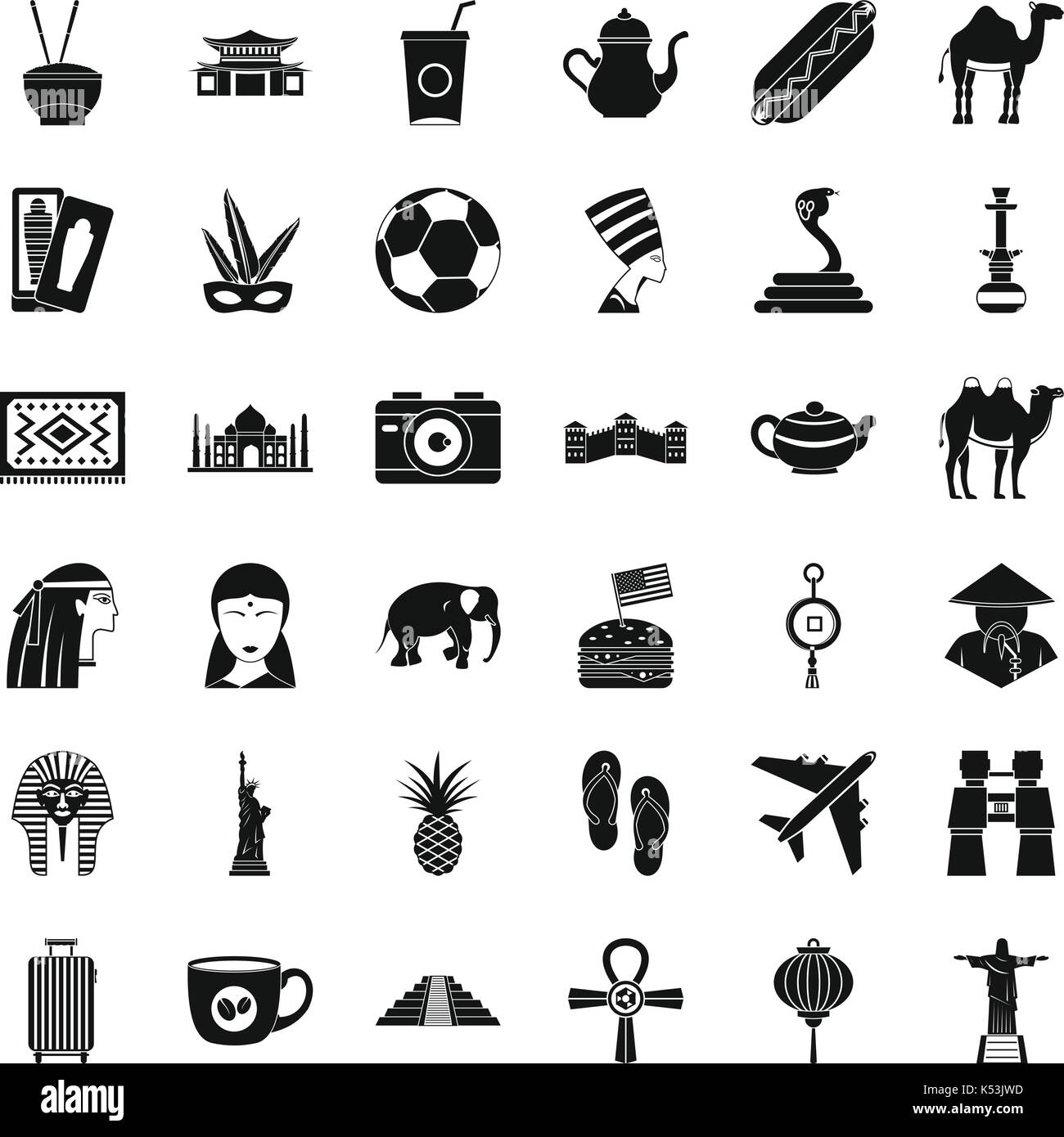 Country icons set, simple style Stock Vector Image & Art - Alamy